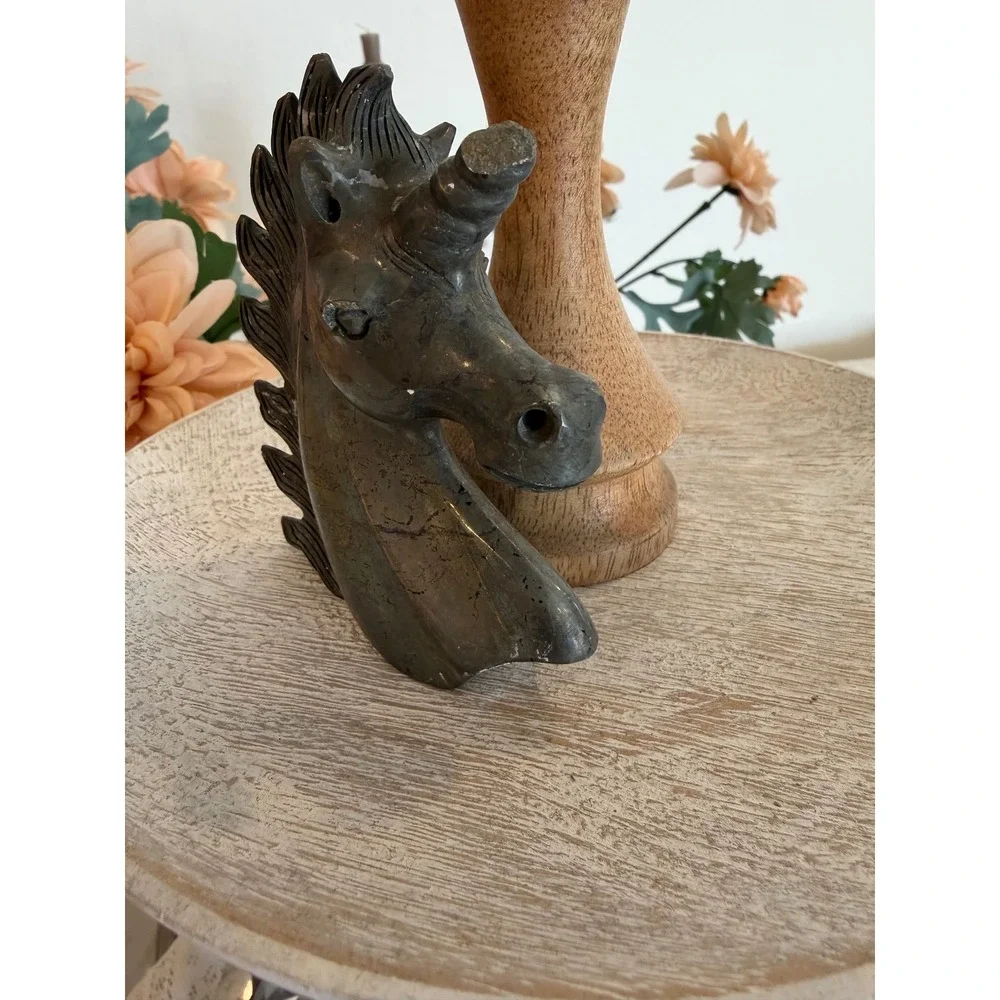 Art | Avalon Stone Hand Carved Unicorn Bust Statue | Poshmark